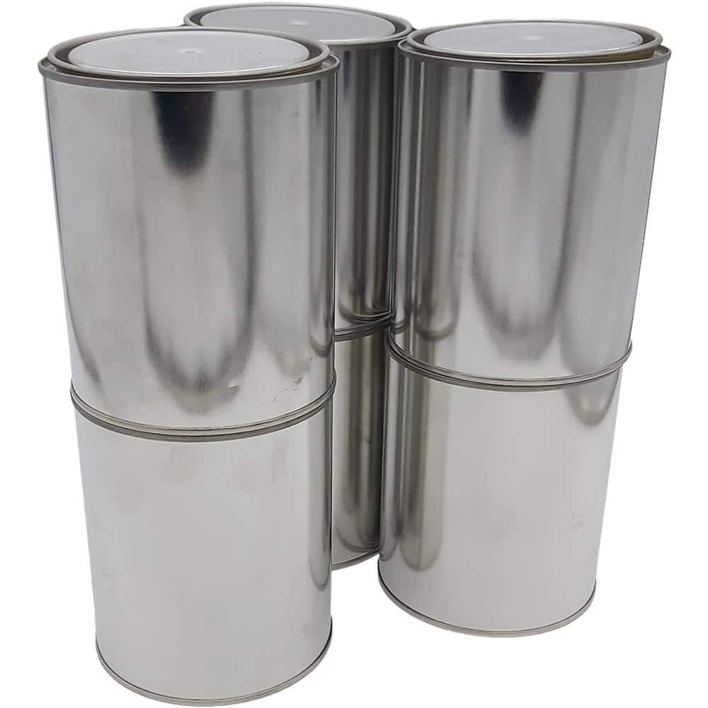 Dyiom 1 Quart Silver Paint Bucket，Empty Metal Pint Paint Cans with Lids ...
