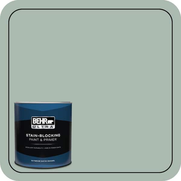 BEHR ULTRA 1 qt. #PPU11-14 Zen Satin Enamel Exterior Paint & Primer ...