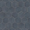 Merola Tile Retro Mini Hex Blue 7 in. x 8 in. Porcelain Floor and Wall ...
