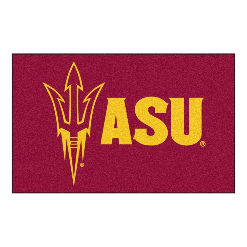 FANMATS NCAA Arizona State University Maroon 5 ft. x 8 ft. Area Rug ...