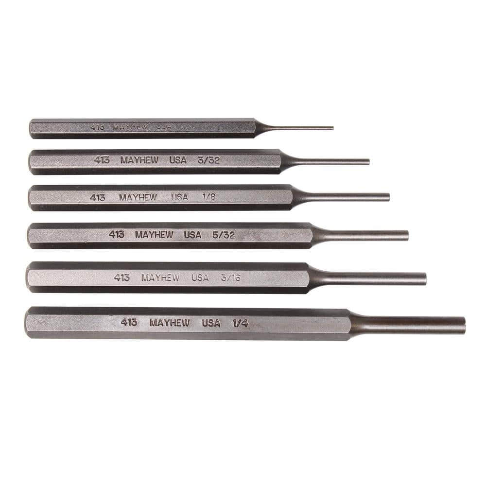 Mayhew Pin Punch Set (6-Piece) 89035 - The Home Depot