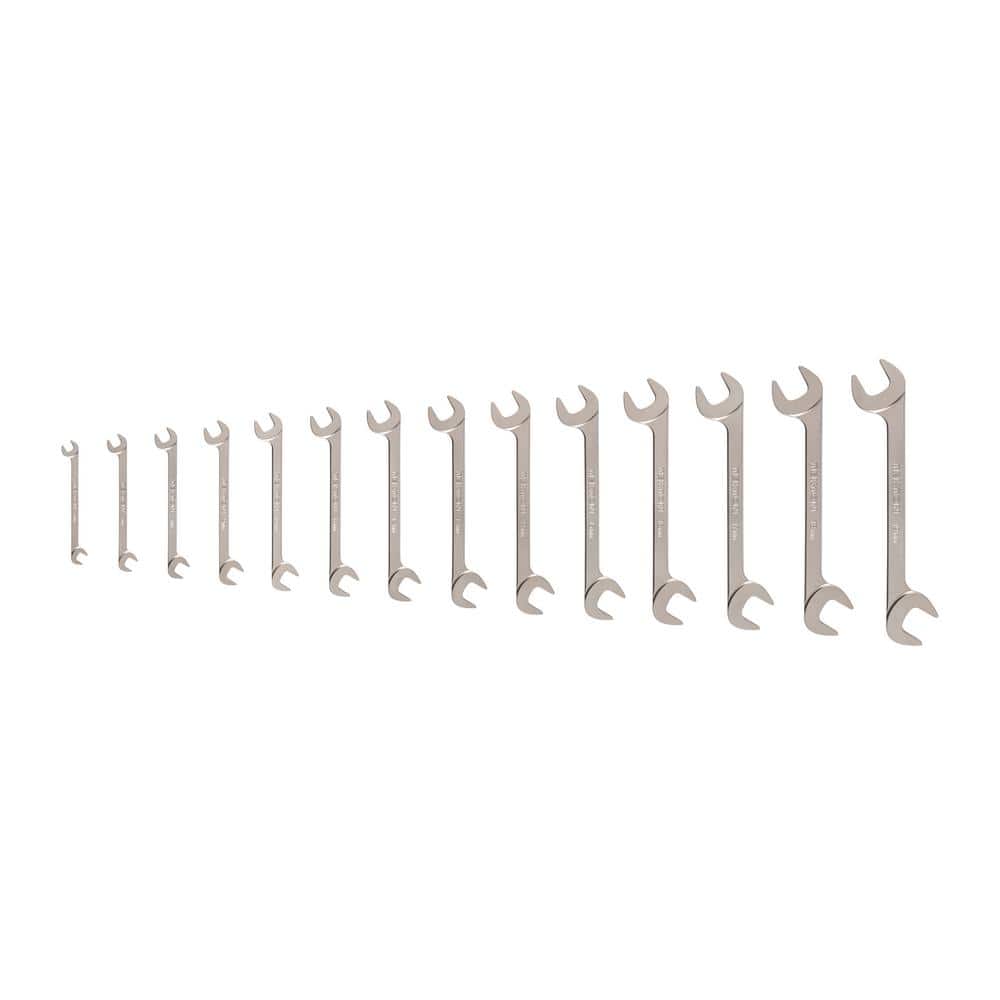 TEKTON 6-19 mm Angle Head Open End Wrench Set (14-Piece) WAE92001 - The ...