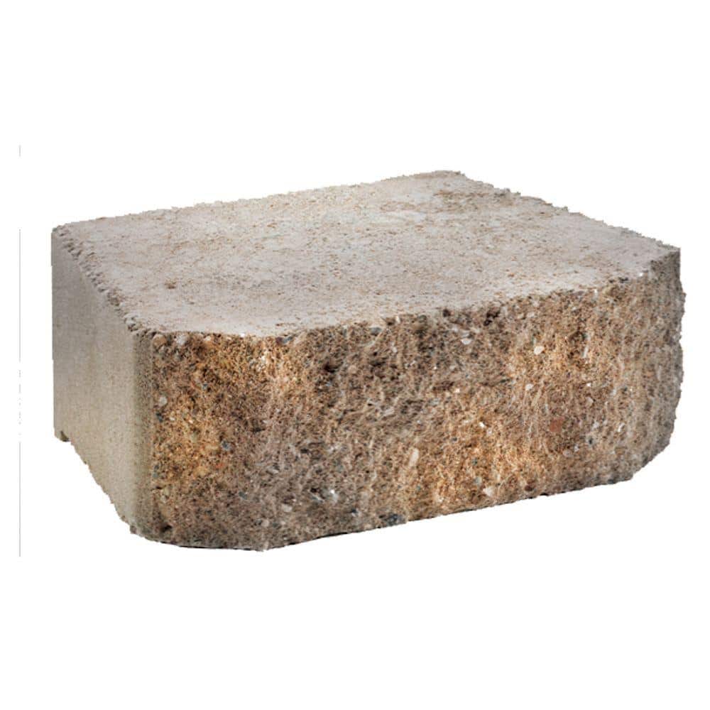 Oldcastle Windsor Stone 4 in. x 11.75 in. x 7 in. Brown/Buff Concrete ...