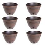 MPG 21.75 in. Dia Special Aged Granite Cast Stone Fiberglass Hose Pot ...