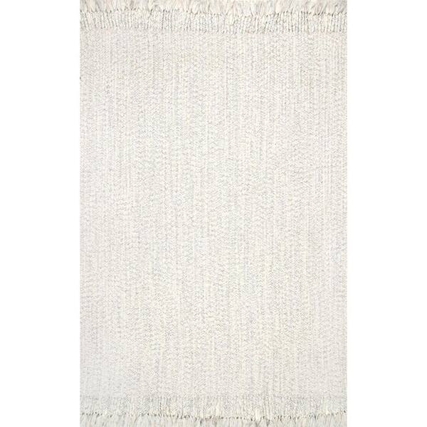 nuLOOM Courtney Braided Ivory 5 ft. x 8 ft. Indoor/Outdoor Patio Area ...