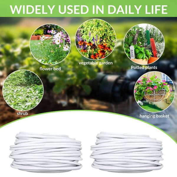 Oyezvary 2 Rolls 1/4 in. Drip Irrigation Tubing, 200 ft. Total ...