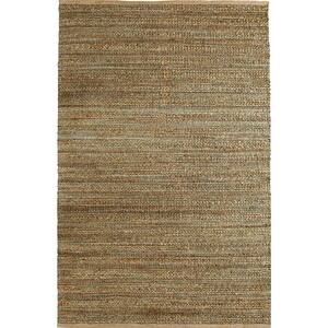 Smoke Green 7 ft. 9 in. x 9 ft. 9 in. Area Rug Transitional Striped ...