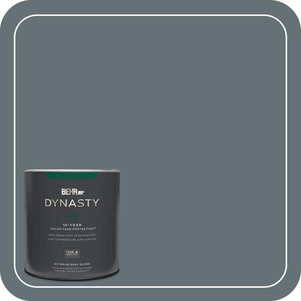 BEHR DYNASTY 1 qt. #740F-5 Myth Semi-Gloss Exterior Stain-Blocking ...