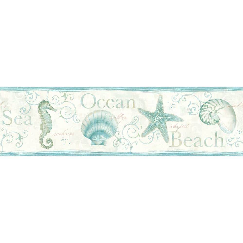 Blue Seashell Border