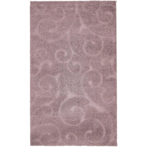 Unique Loom Floral Shag Carved Green 9' 0 x 12' 0 Area Rug 3133082 ...