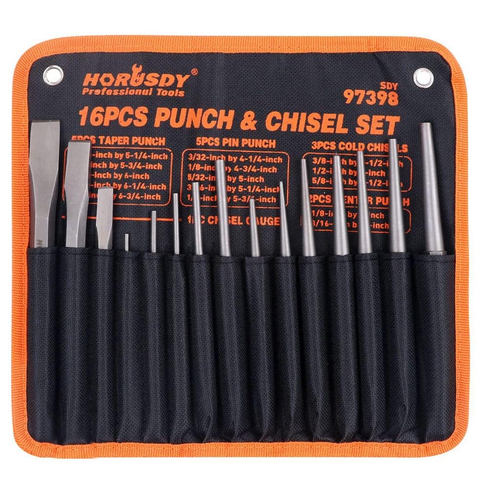 NVNOO Punch and Chisel Set, Including Taper Punch, Cold Chisels, Pin ...