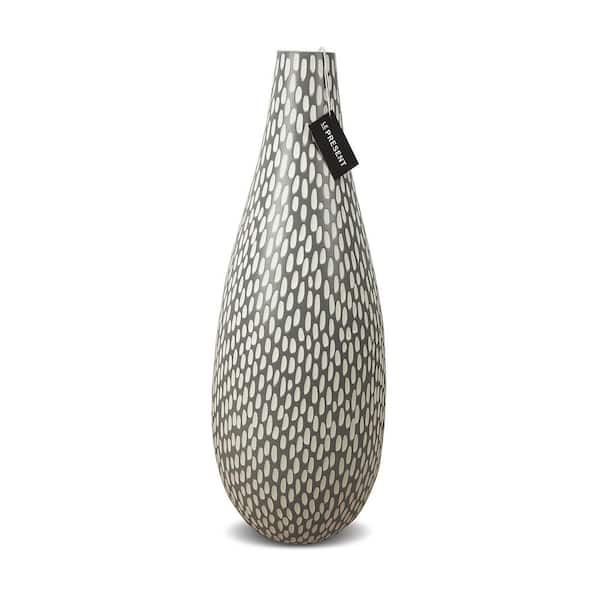 Drop Slim Tall Ceramic Vase In Dash Gray Matte 18.8 in. Height D390.100 ...