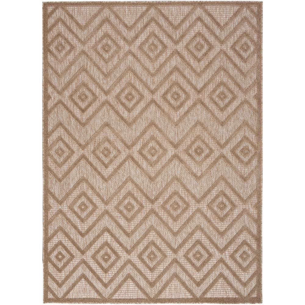 Nourison Versatile Natural Beige 6 ft. x 9 ft. Diamond Contemporary ...