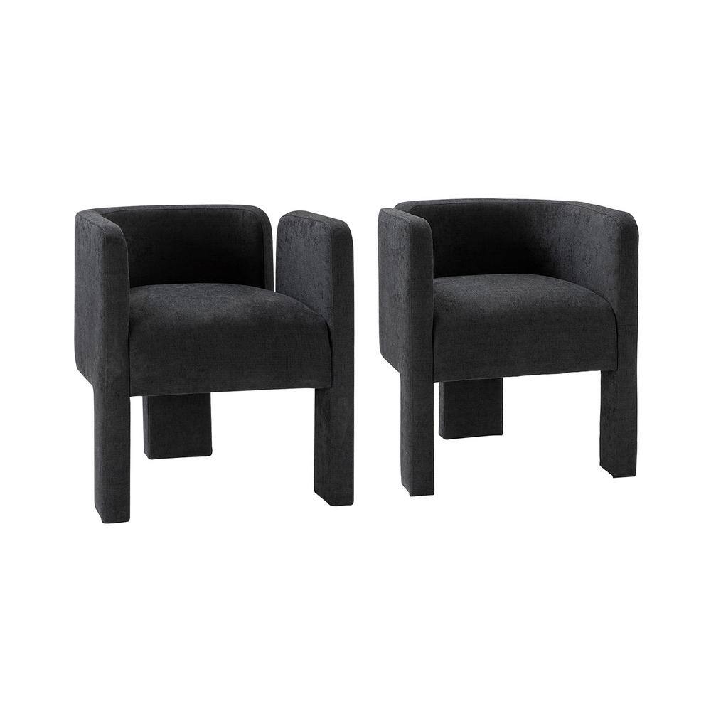 JAYDEN CREATION Edgar Charcoal Modern Segmented Designed Dining Chair ...