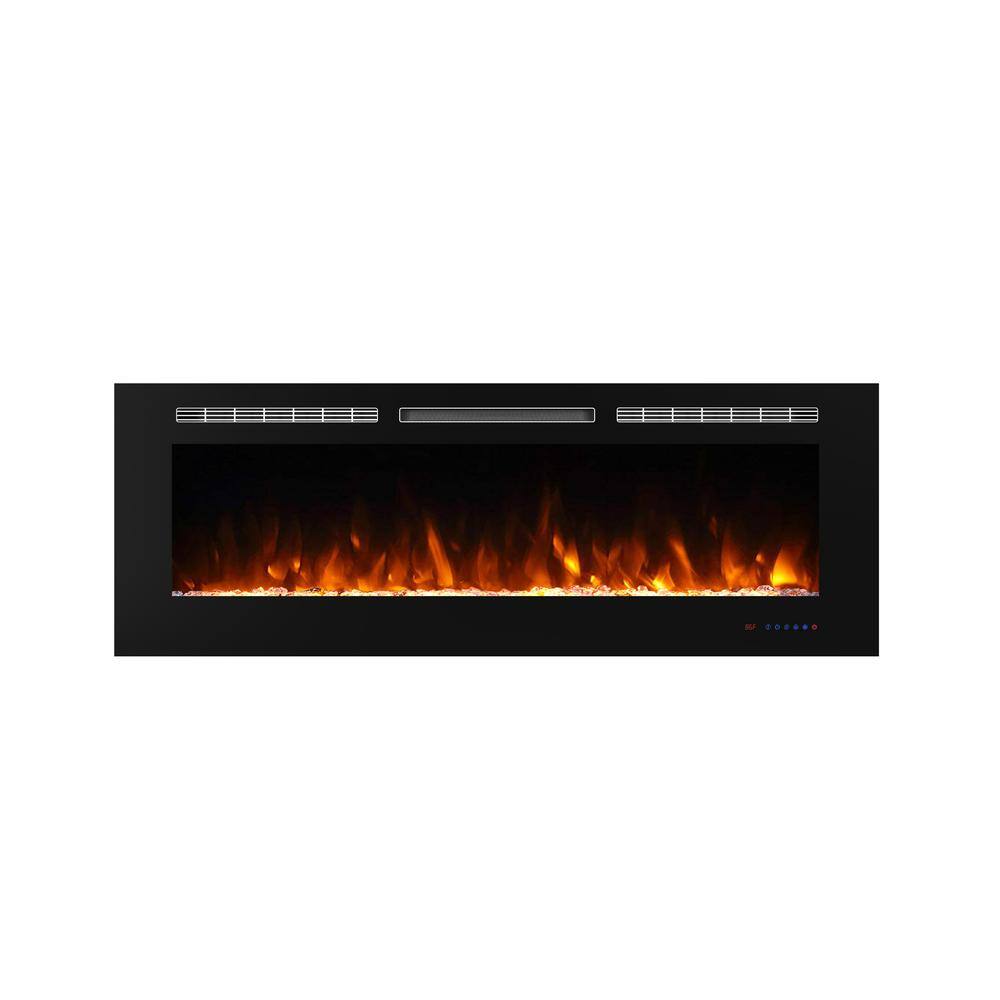 Clihome 60 in. Recessed Installation Fireplace Insert with Remote ...