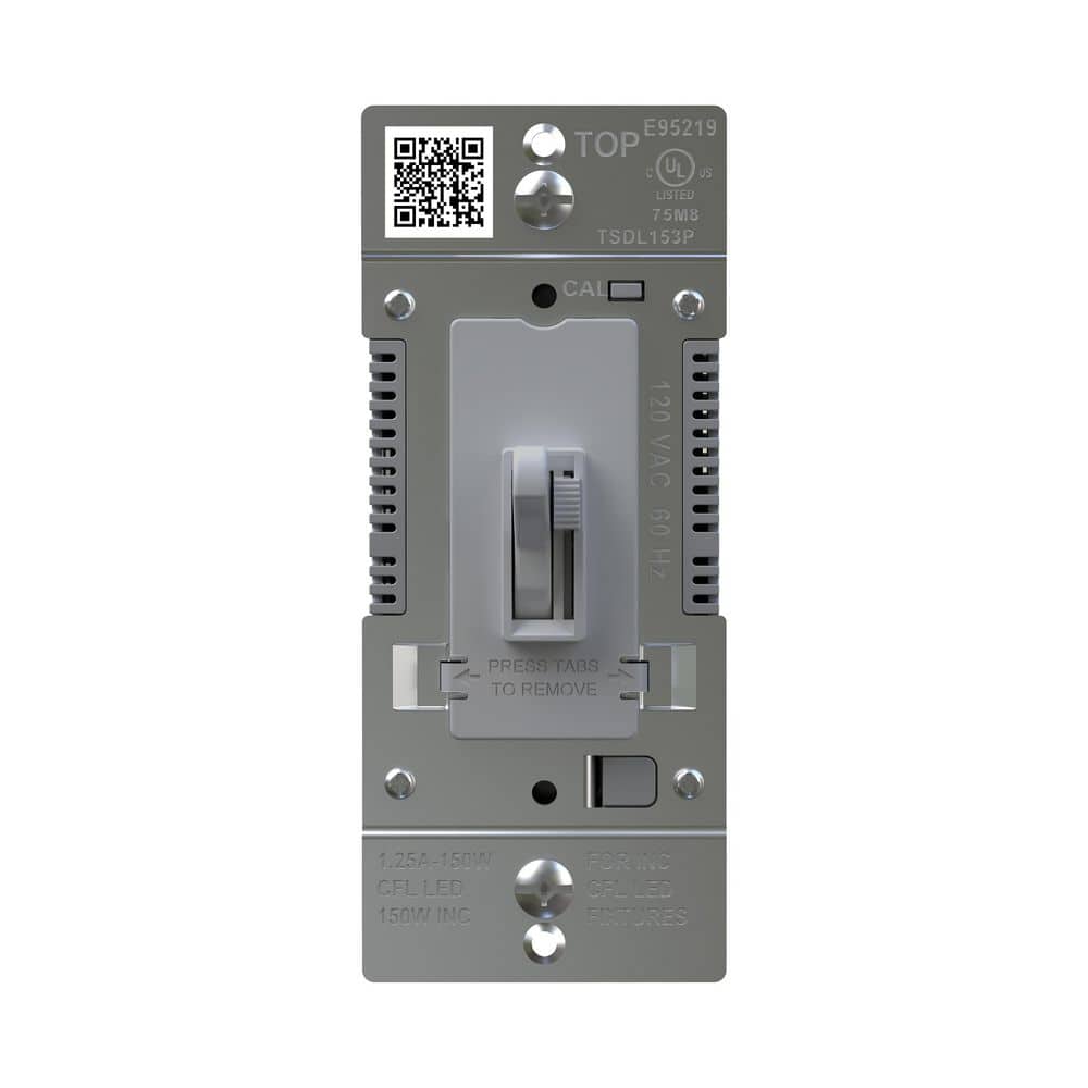 Legrand Toggle Slide 150W Advanced LED Dimmer, Single-Pole/3-Way, Gray ...