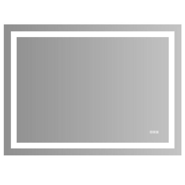 HKMGT 48 in. 1-Light Transparent LED Vanity Light Anti-Fog and Dimming ...