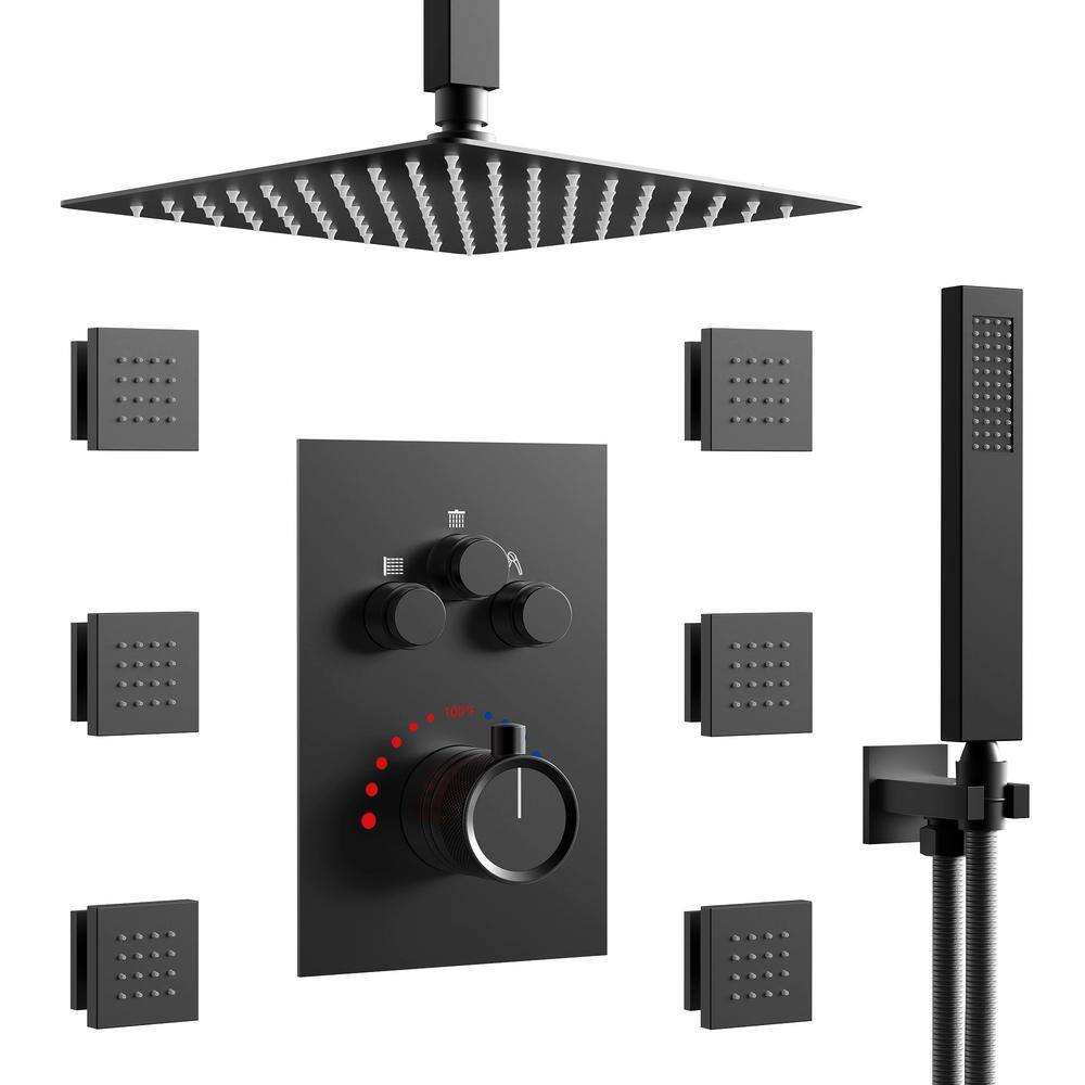 Have a question about EVERSTEIN Luxury 7-Spray Patterns Thermostatic 12 in. Ceiling Mount ...