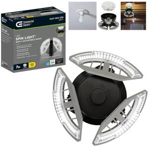 Commercial Electric Spin Light 7 in. Motion Sensor LED Flush Mount ...