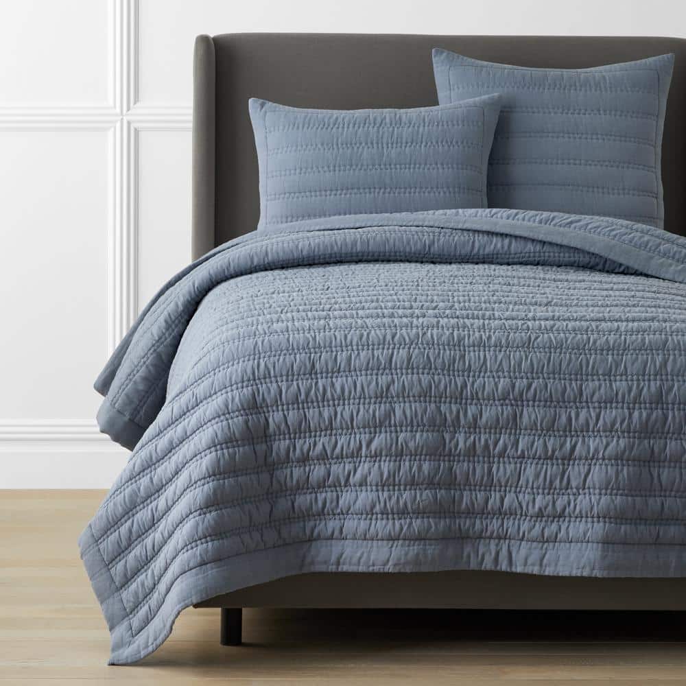 The Company Store Legends Hotel Blue Stone Washed Linen Full/Queen ...