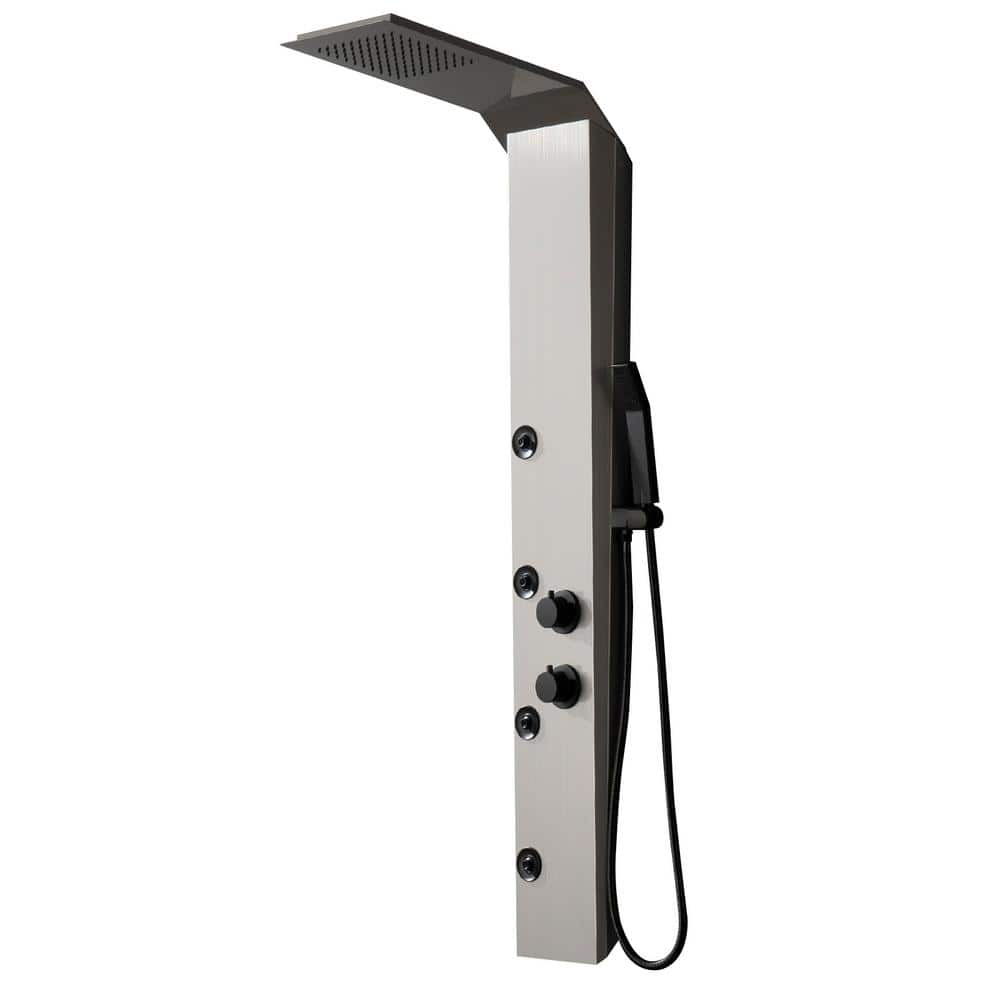 HOMEMYSTIQUE Dual 3-in-1 4-Jet Rainfall Shower Panel System with ...
