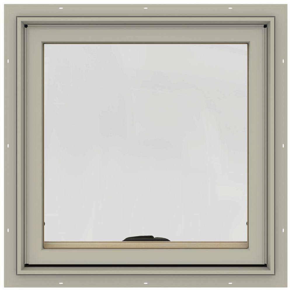 JELD-WEN 24 in. x 24 in. W-2500 Series Desert Sand Painted Clad Wood ...