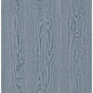 Chesapeake Greenwich Blue Wood Blue Wallpaper Sample 3114-003375SAM ...