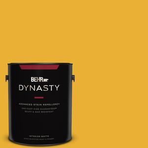 BEHR PREMIUM PLUS 1 gal. #P280-7 Midsummer Gold Satin Enamel Low Odor ...