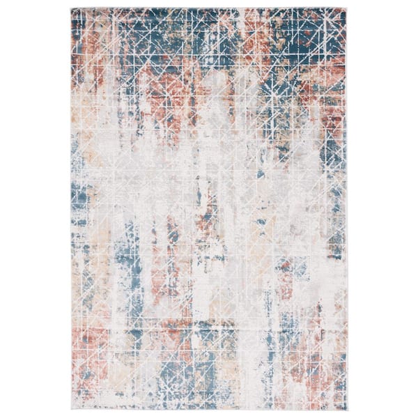 SAFAVIEH Invista 8 ft. x 10 ft. Gray/Dark Gray Distressed High-Low Area ...