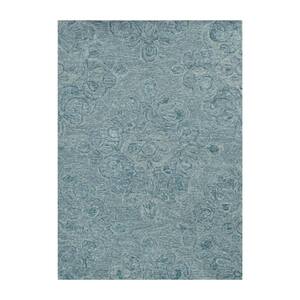 HomeRoots Josephine Seafoam 5 ft. x 7 ft. Rectangle Wool Scatter/Accent ...