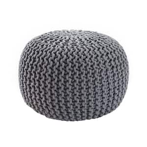 Olsen Textured Green Round Pouf BRF100172 - The Home Depot