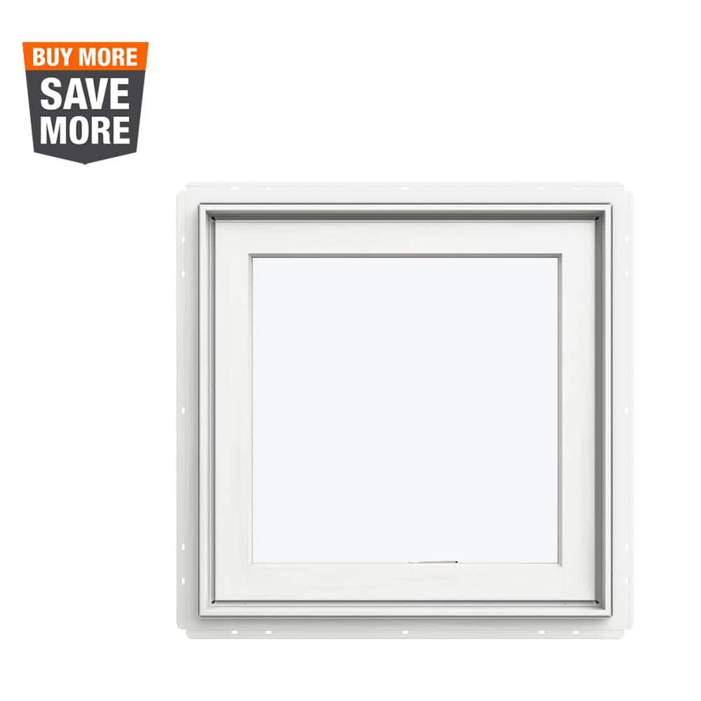 JELD-WEN 24 in. x 24 in. W-5500 Left-Hand Casement Wood Clad Window ...