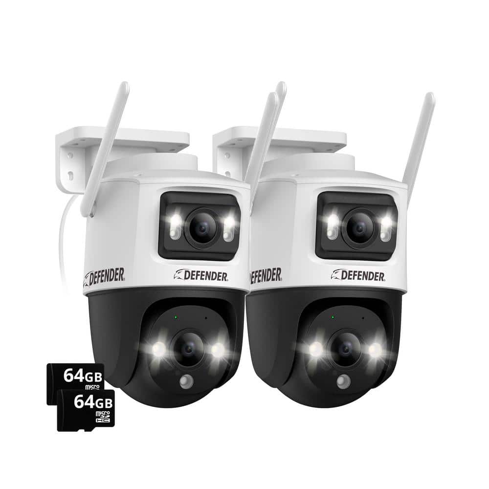 Defender AI Powered Guard Pro 3K PLUS Dual Lens PTZ Wi-Fi 6-Plug-in ...