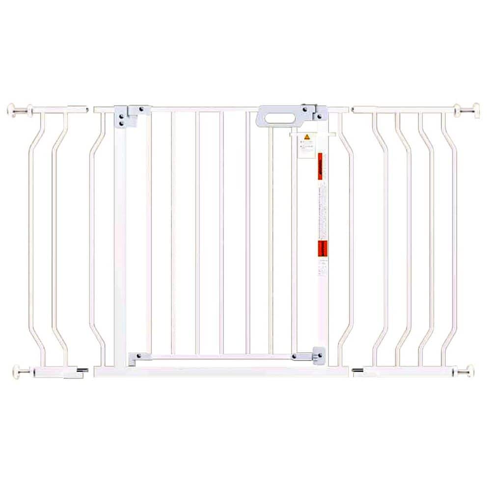 KIWDZFU Pressure Mounted Baby Gate for Stairs and Doorway with V-Shaped ...