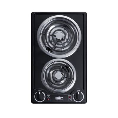 Summit Appliance 27 in. Radiant Electric Cooktop in Black with 5 ...