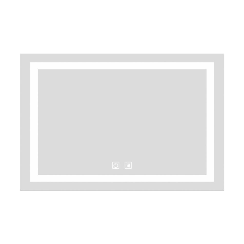 FELIDOMUS 48 in. W x 36 in. H Rectangular Frameless Anti-Fog Lighted ...