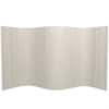 RED LANTERN 4 ft. Short Bamboo Wave Screen - White BF-4WAVE-WHT - The ...