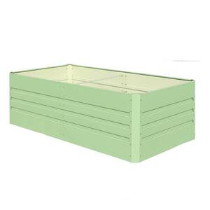 4.9 ft. x 2 ft. x 1.4 ft. Metal Green Galvanized Outdoor Raised Garden ...