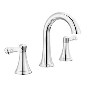 Delta Faryn 8 in. Widespread Double-Handle Bathroom Faucet in Polished ...