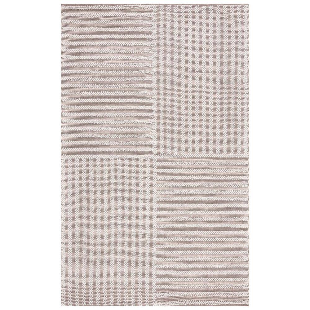 SAFAVIEH Natura 3 ft. x 5 ft. Ivory/Taupe Striped Abstract Area Rug ...