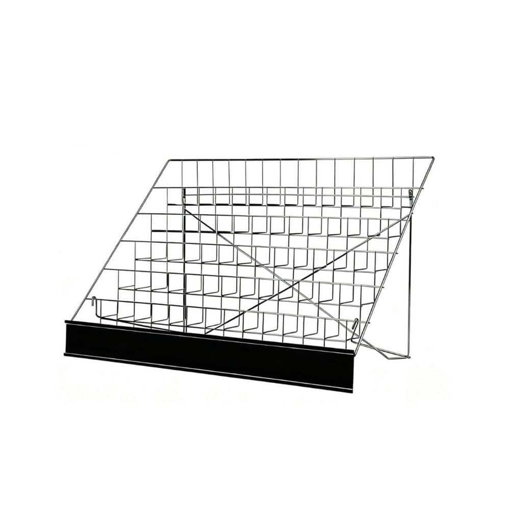 6 Tier Black 30 in x 23 in Metal Tabletop Freestanding Magazine Rack ...