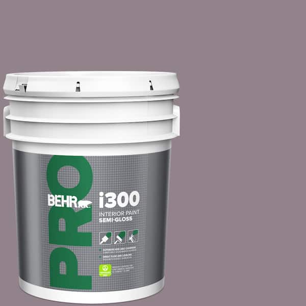 BEHR PRO 5 gal. #N110-4 Gothic Purple Semi-Gloss Interior Paint PR37305 ...
