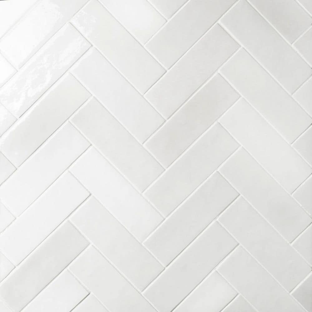 Bedrosians Cloe Subway Glossy White 2.5 in. x 8 in. Handmade-Look ...