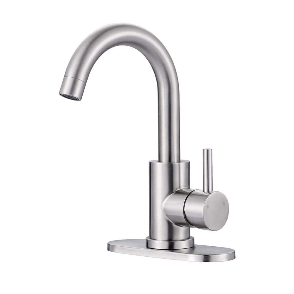 IVIGA Stainless Steel Single Handlebar Faucet/ Ceramic Disc Valve, 6.3 ...