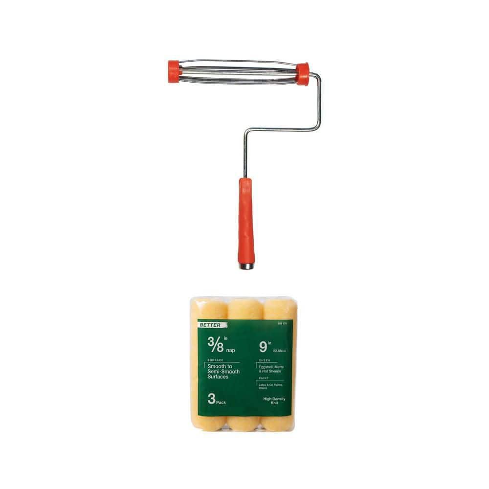 9 in. Heavy Duty 5-Wire Paint Roller Frame and 9 in. x 3/8 in ...