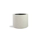 PolyStone Planters Baja Round 23 in. x 19 in. Black Composite Planter 4004