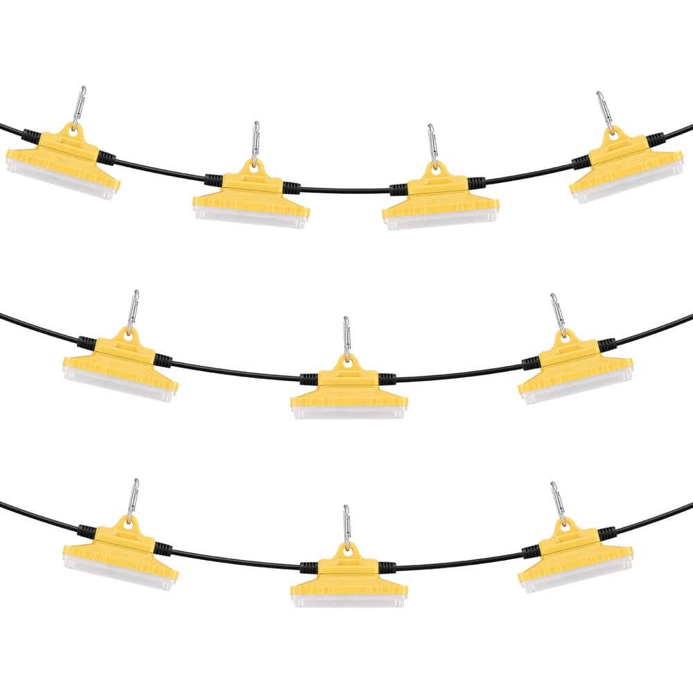 SVOPES 100 ft. Construction String Lights, 150 W 15000LM, 10PCs, 5000 ...