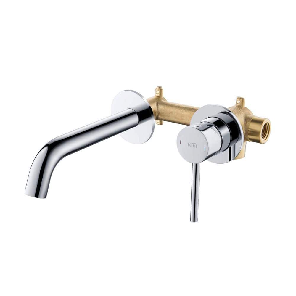 KIBI Single Handle Wall Mounted Bathroom Faucet in Polished Chrome HD ...
