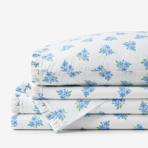 The Company Store Company Cotton Sunshine & Blooms Blue Multi Floral ...