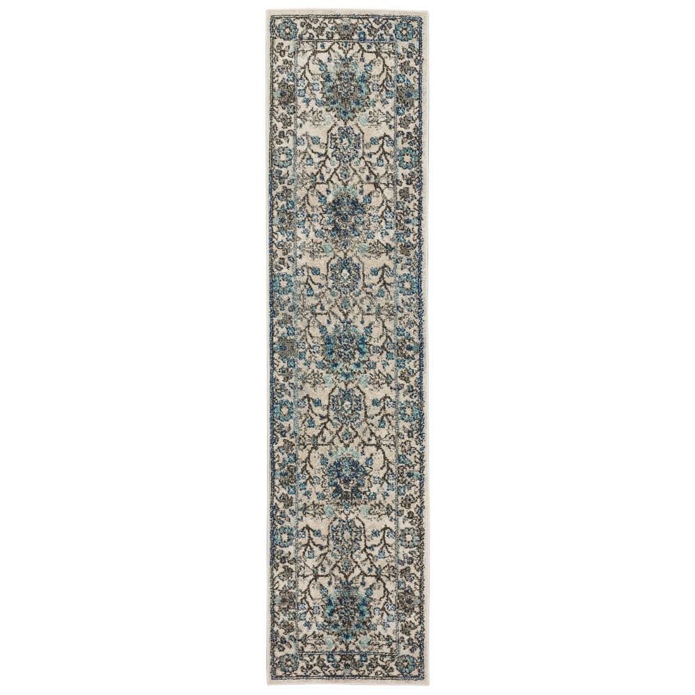 Mohawk Home Bonilla Blue 1 ft. 11 in. x 10 ft. Area Rug 847098 - The ...